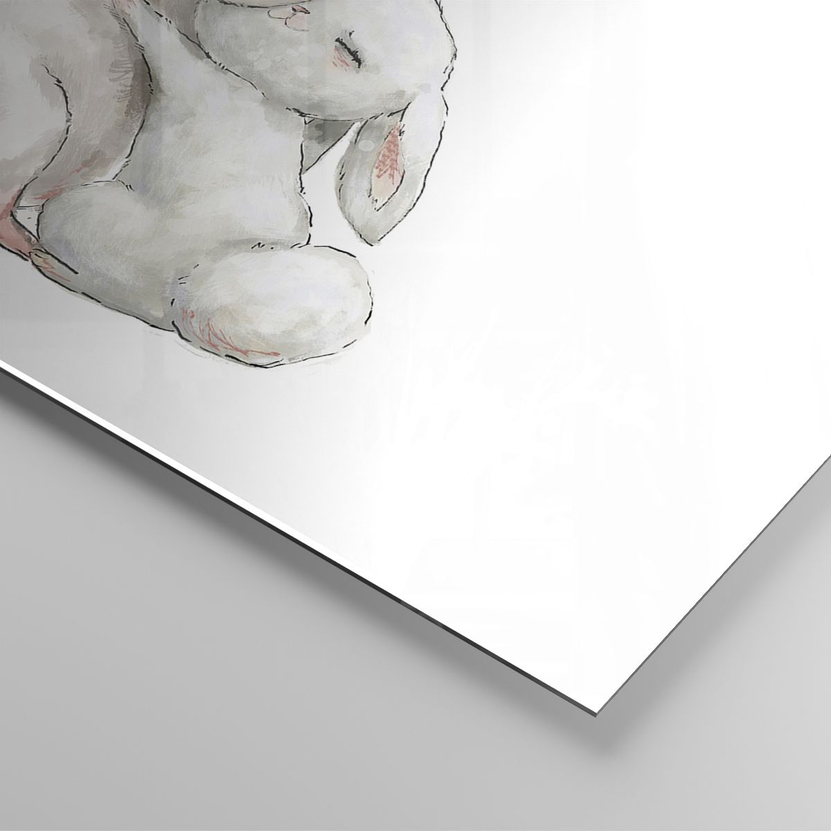 Obraz na szkle - Nie ma jak u mamy - 100x40cm - Dla Dzieci Królik Matka Z Dzieckiem - Nowoczesny ...