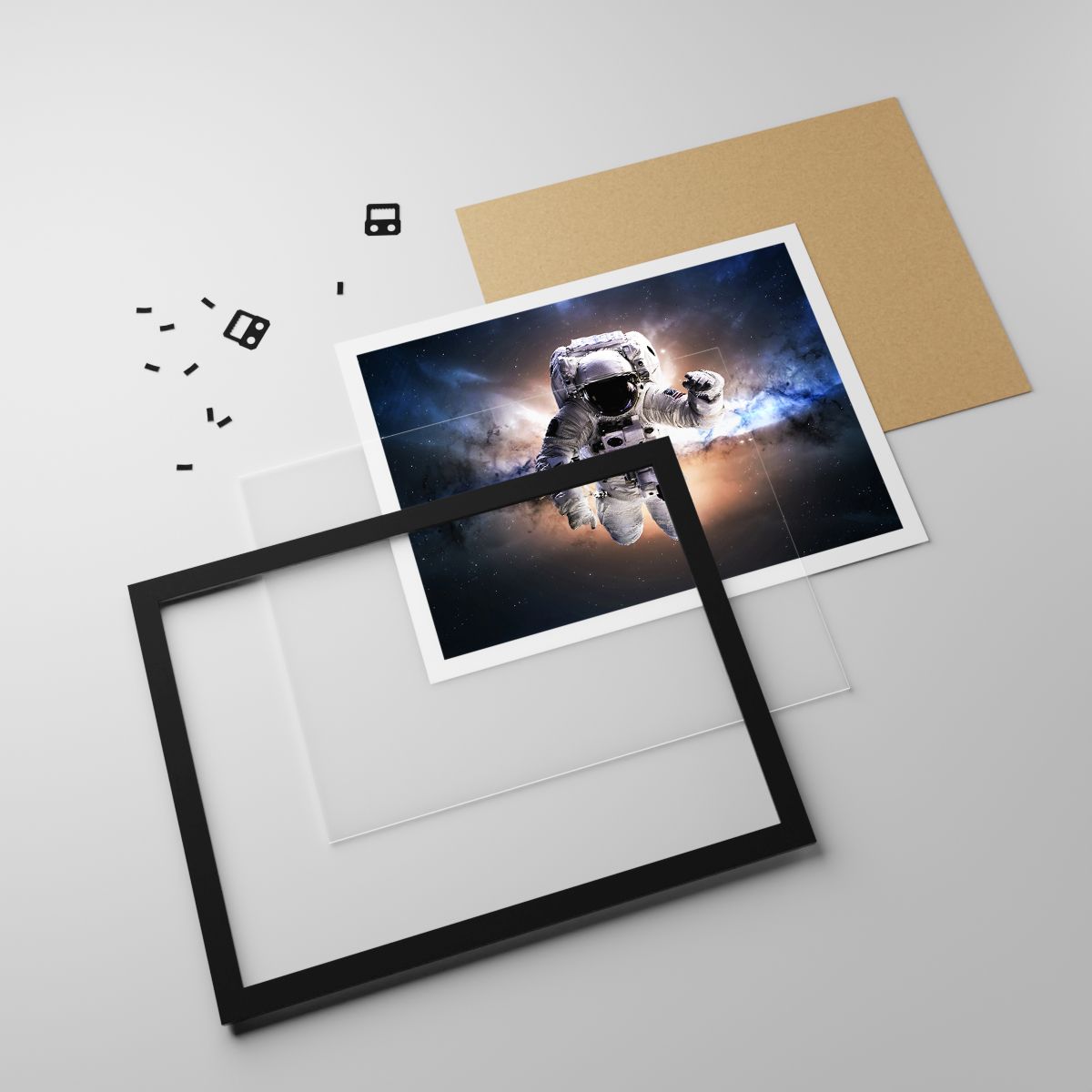 Obraz - Plakat - Pozdrowienia z kosmosu - 50x40cm - Astronauta Kosmos Kosmonauta - Foto Plakaty ...