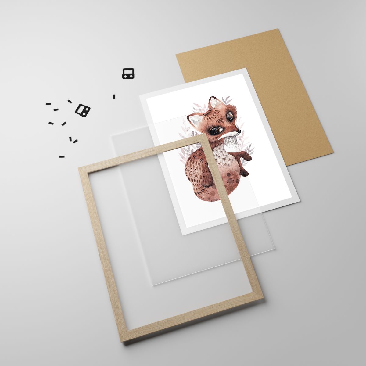 Obraz - Plakat - Tylko pokochać - 40x50cm - Dla Dzieci Lis Bajka - Foto Plakaty w ramie koloru ...